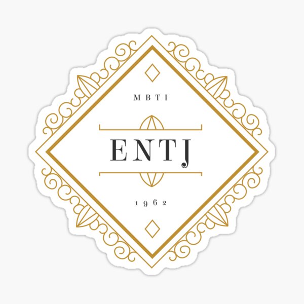 "ENTJ Ornamental Insignia (light)" Sticker by eilamona | Redbubble