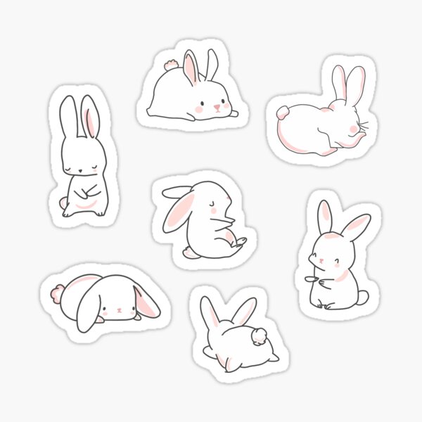 "BUNNY PACK" Sticker by Glossypop | Redbubble