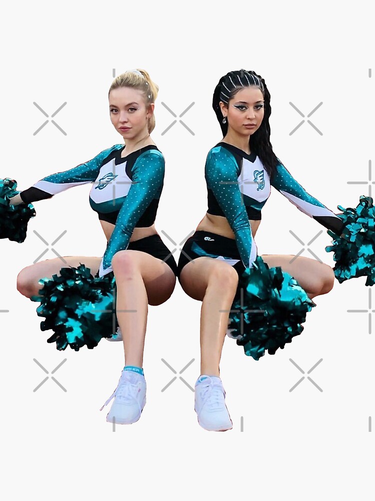 "Cheerleading Cassie and Maddie" Sticker for Sale by amandajake | Redbubble