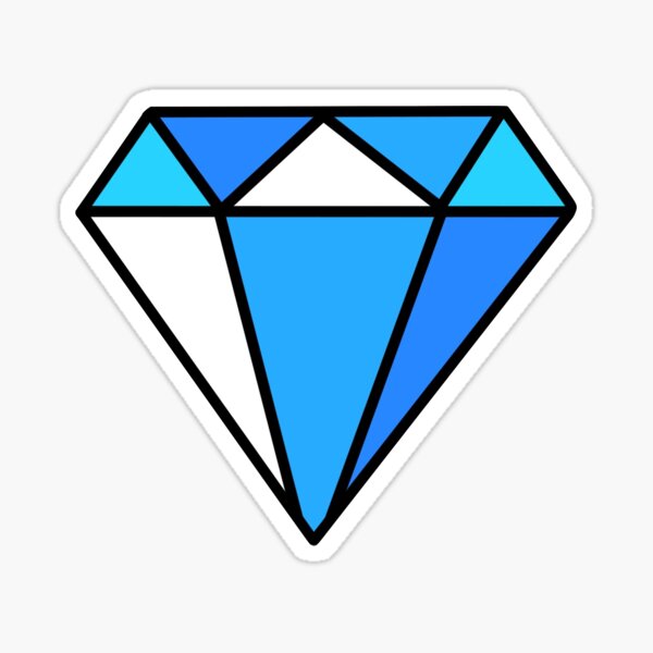 "Shades of Blue Diamond Sticker" Sticker by MaddyMcCutcheon | Redbubble