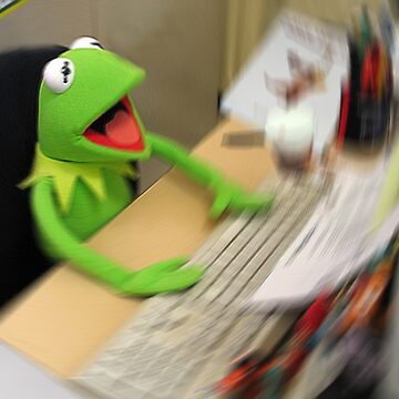 "Shocked Kermit Computer" Sticker for Sale by OP4444 | Redbubble