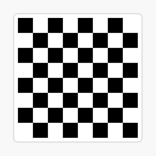 Checkerboard Pattern Sticker For Sale By Rocket To Pluto Redbubble