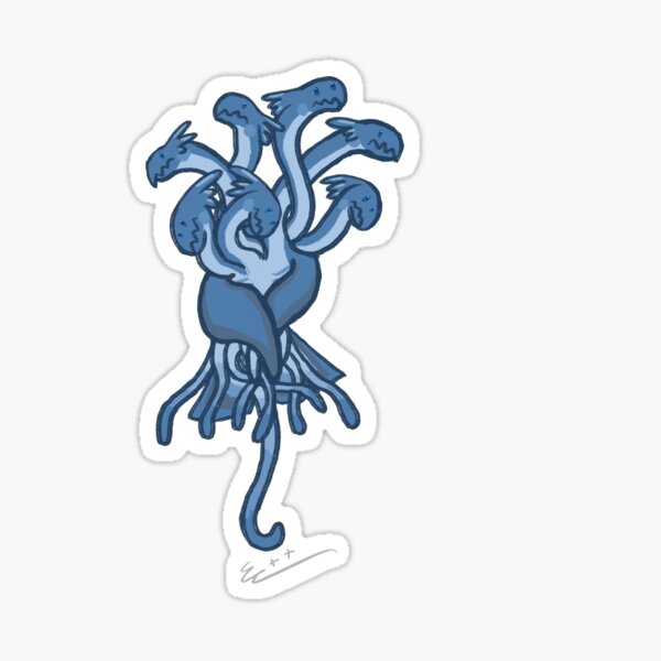 "Blue Hydra" Sticker for Sale by Thunar | Redbubble