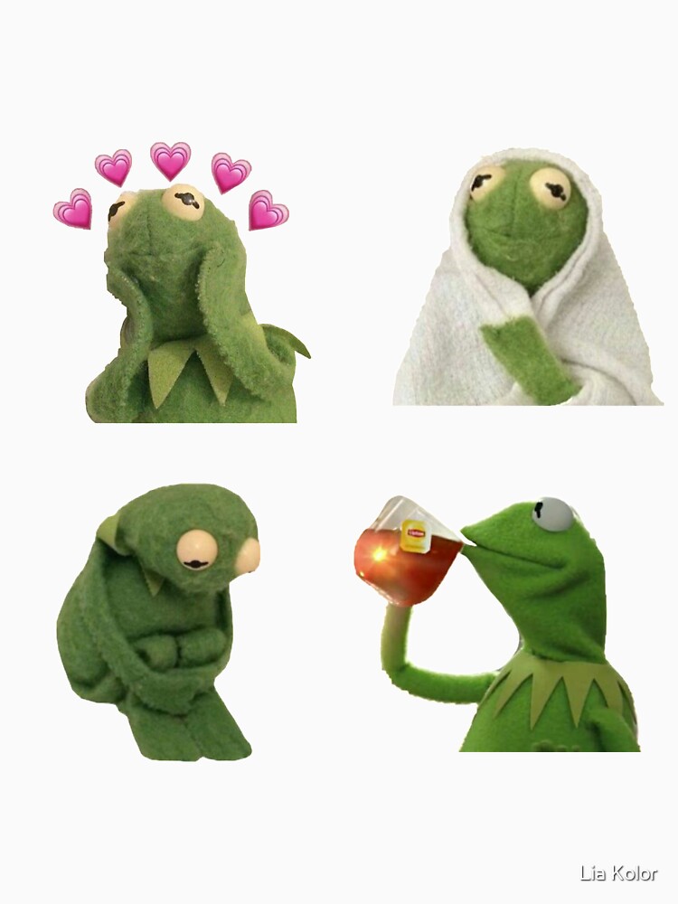 "Kermit meme sticker set" T-shirt for Sale by LiushGirl | Redbubble ...
