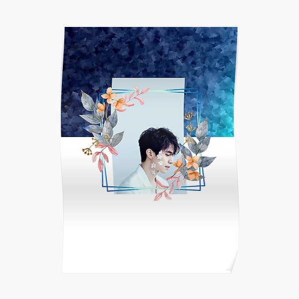 Póster «[Lee dong wook] [flor + azul]» de rainbowsundust | Redbubble