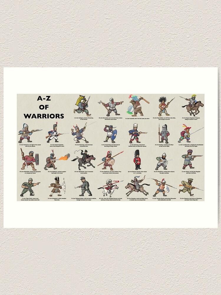 "A-Z Warriors" Art Print for Sale by foojer | Redbubble
