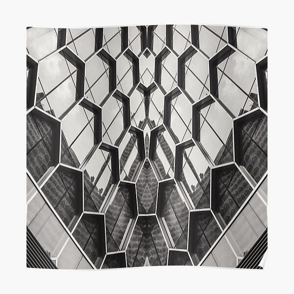 "Hexagonal glass building" Poster by 256Art | Redbubble