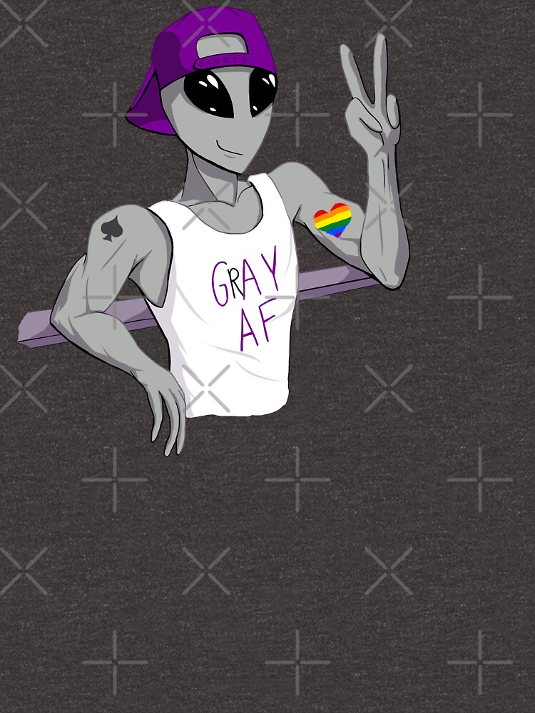 "Homoromantic Grey Ace Alien" T-shirt for Sale by silentrebel ...