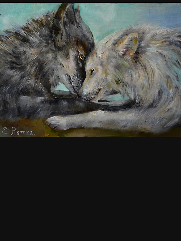 "A loving pair of wolves. A picture of the loyalty of two predators." T ...