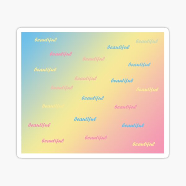 "beautiful sticker" Sticker by HAGARCOHEN | Redbubble