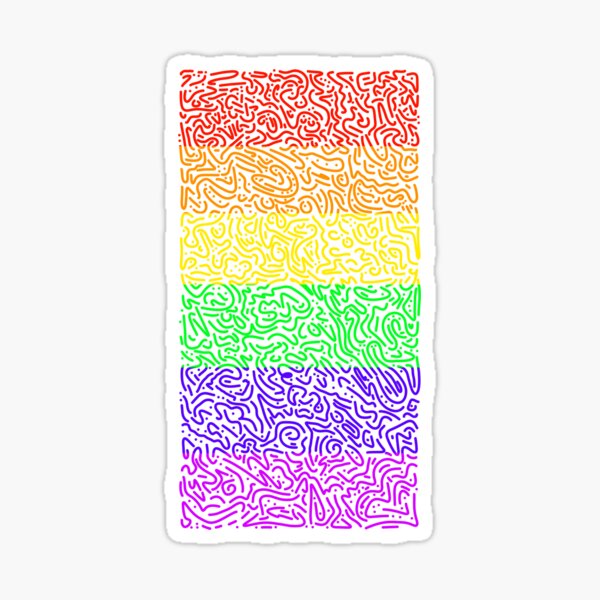 "Rainbow squiggles" Sticker by Danlirosi | Redbubble