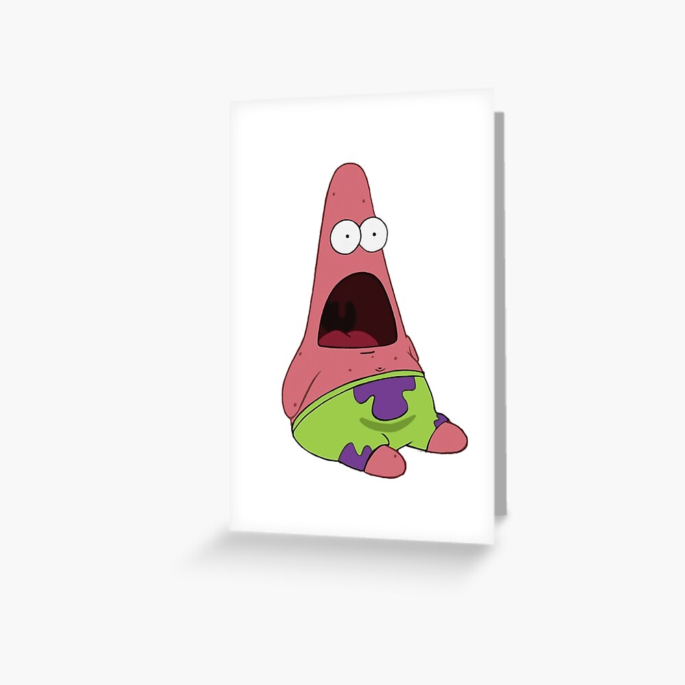 "Patrick Screaming Meme" Greeting Card for Sale by MemeShoppp | Redbubble