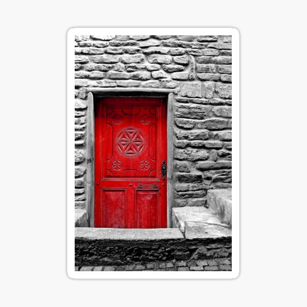 "Red Door" Sticker for Sale by G-Bears-Raw | Redbubble