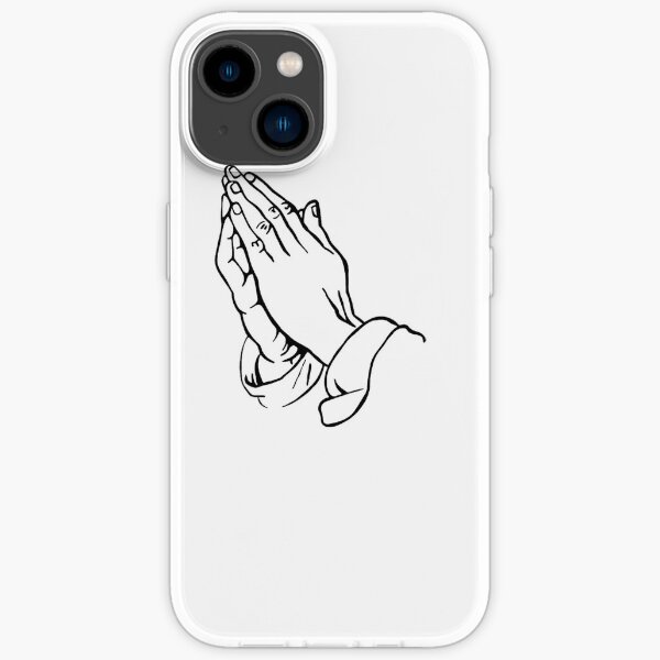 "praying hands black white" iPhone Case for Sale by stickertje | Redbubble
