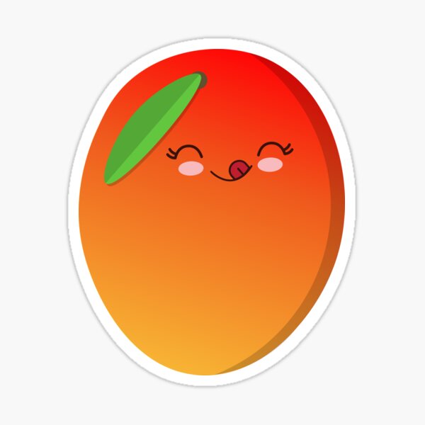 "Cute Kawaii Mango Sticker" Sticker for Sale by miller8888 | Redbubble