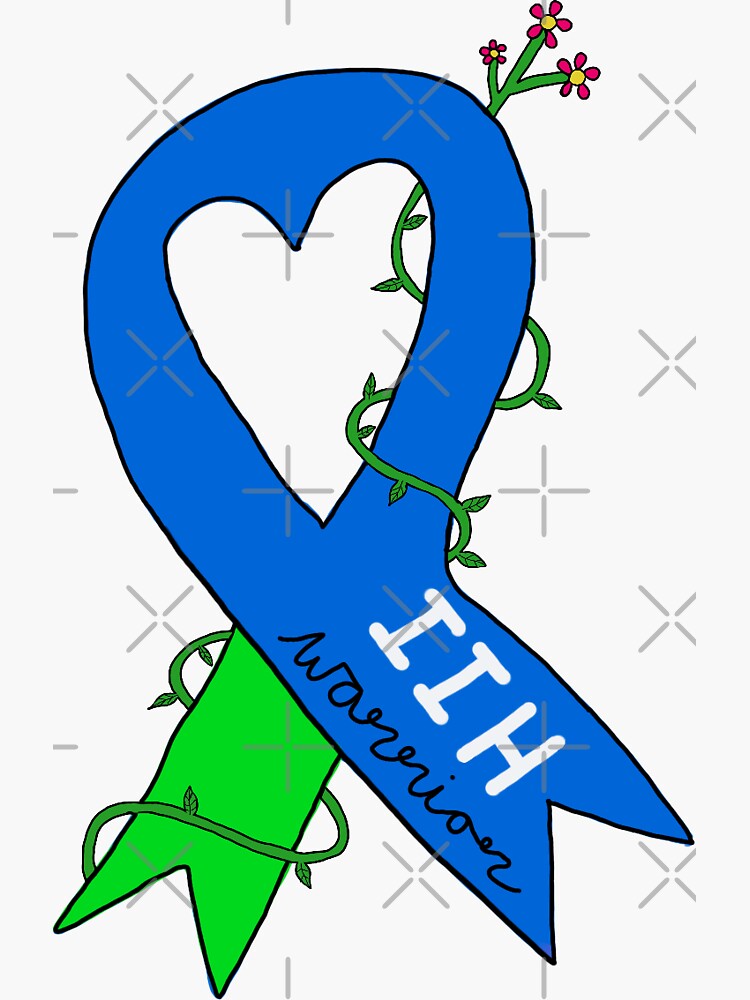 "IIH Warrior awareness ribbon" Sticker for Sale by Jasminmayox | Redbubble