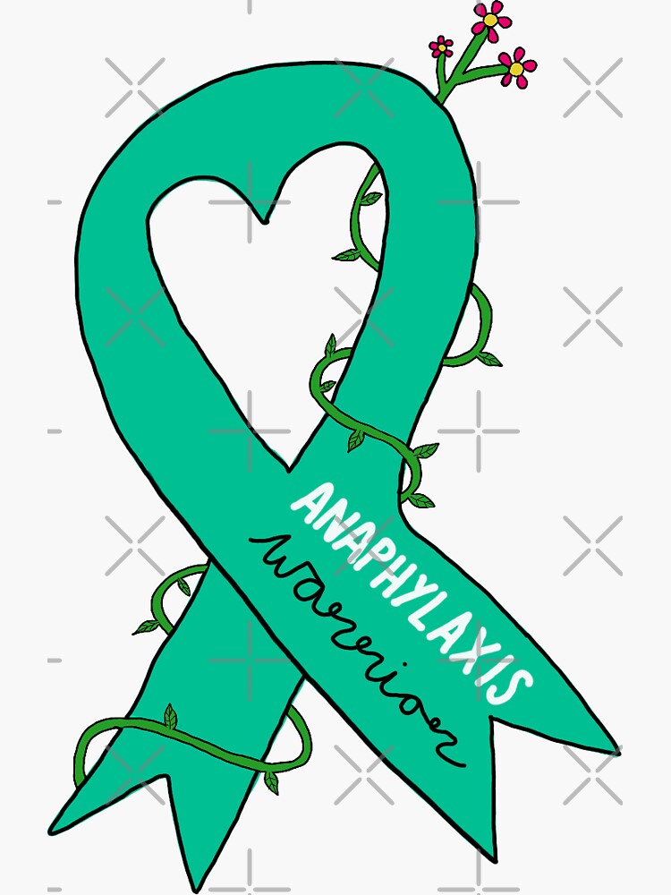 "Anaphylaxis warrior awareness ribbon " Sticker for Sale by Jasminmayox ...