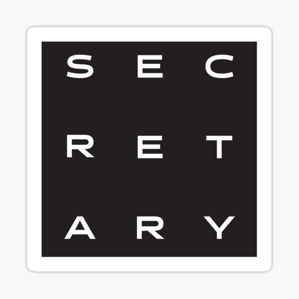 "Secretary - 9 Letter Word Occupation" Sticker by Magic-Moon | Redbubble