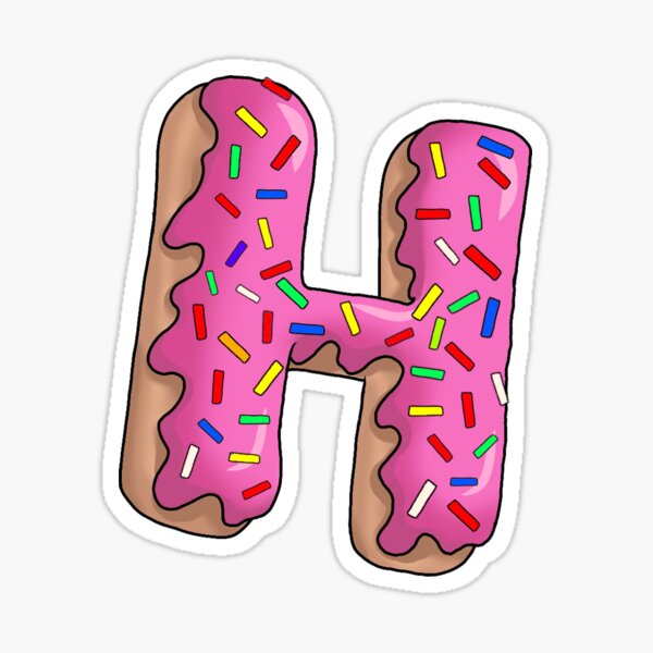"Donut letter H" Sticker for Sale by azracaus | Redbubble