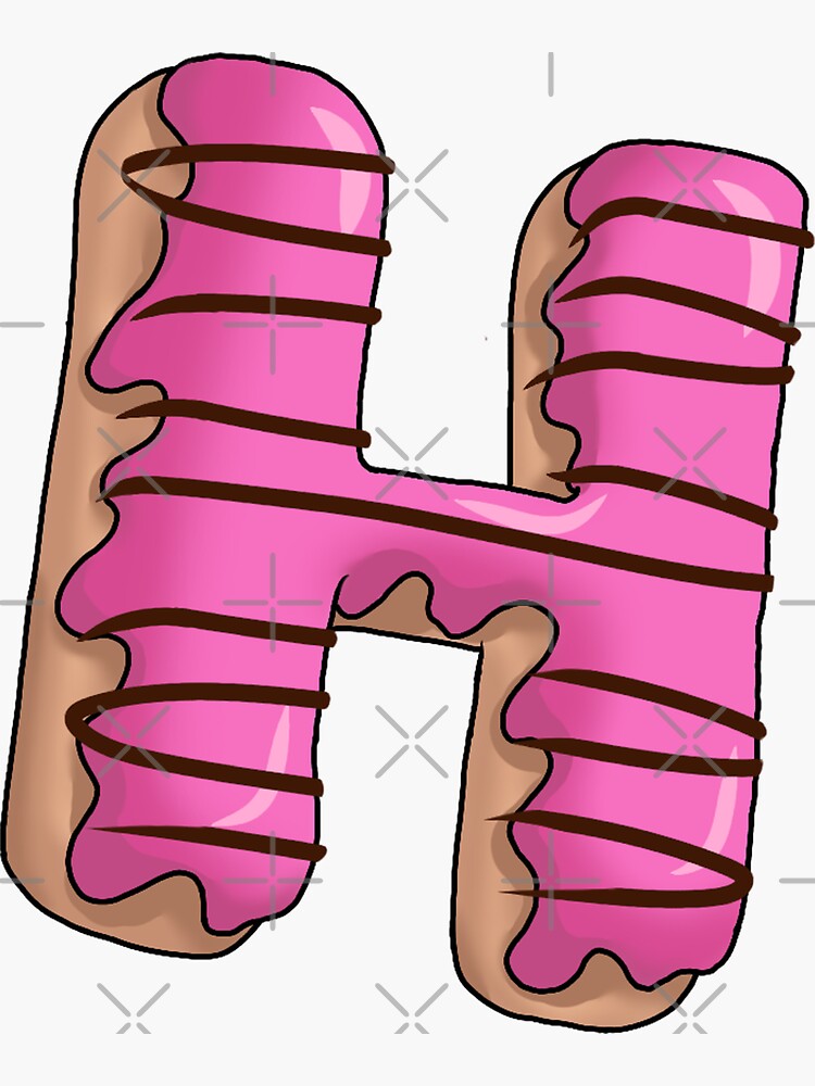 "Donut letter H" Sticker for Sale by azracaus | Redbubble