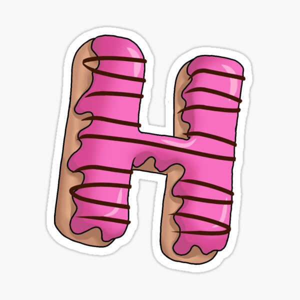 "Donut letter H" Sticker for Sale by azracaus | Redbubble
