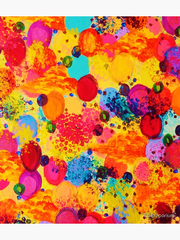 "TIME FOR BUBBLY 2 - Fun Fiery Orange Red Whimsical Bubbles Bright ...