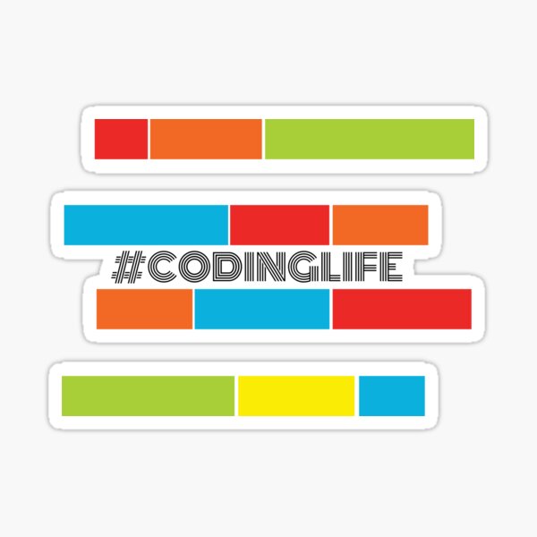 "Coding Life" Sticker for Sale by Faeblehoarder | Redbubble