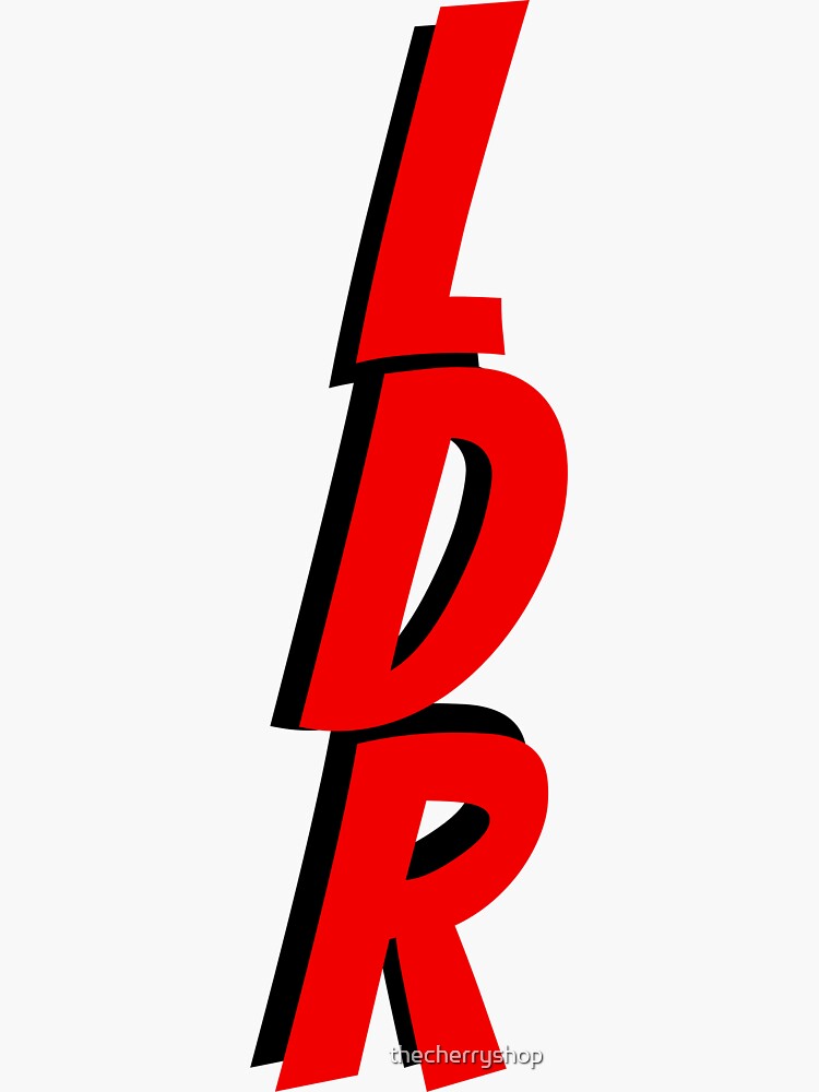 "LDR Logo in CHERRY RED" Sticker for Sale by thecherryshop | Redbubble