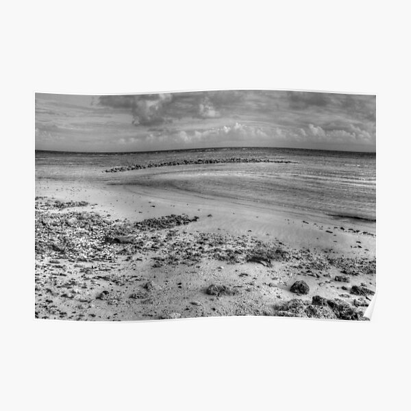 "Yamacraw Beach in Nassau, The Bahamas (Black & White)" Poster by ...