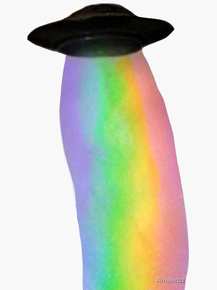 "Rainbow ufo galaxy" Sticker for Sale by Armandzz | Redbubble