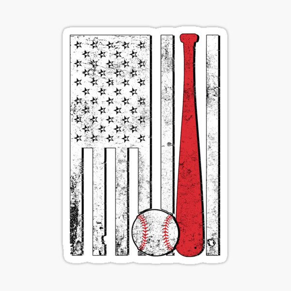 "American Baseball Flag" Sticker by autlu | Redbubble