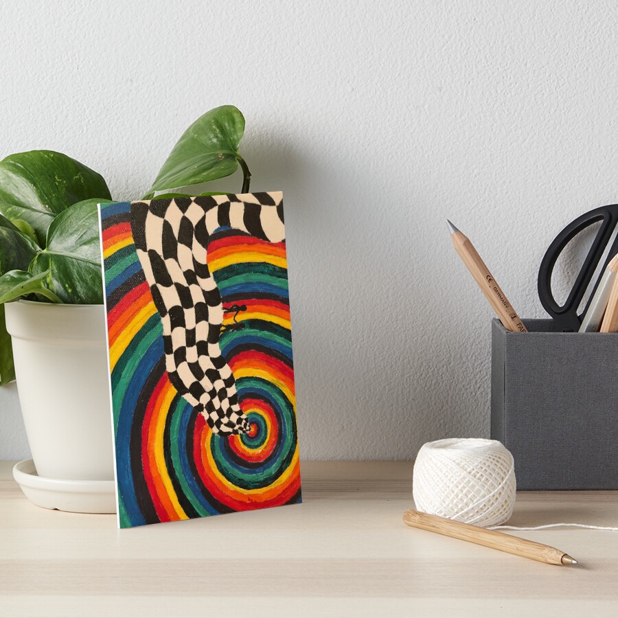 "trippy aesthetic rainbow aliens " Art Board Print by catokitten ...