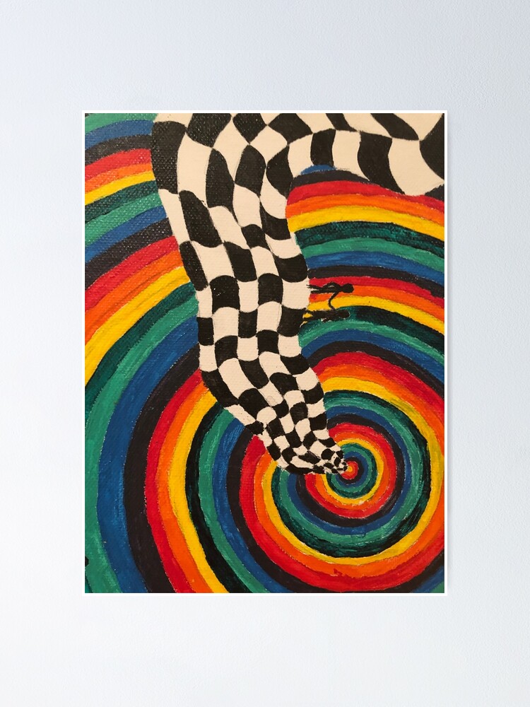 "trippy aesthetic rainbow aliens " Poster by catokitten | Redbubble