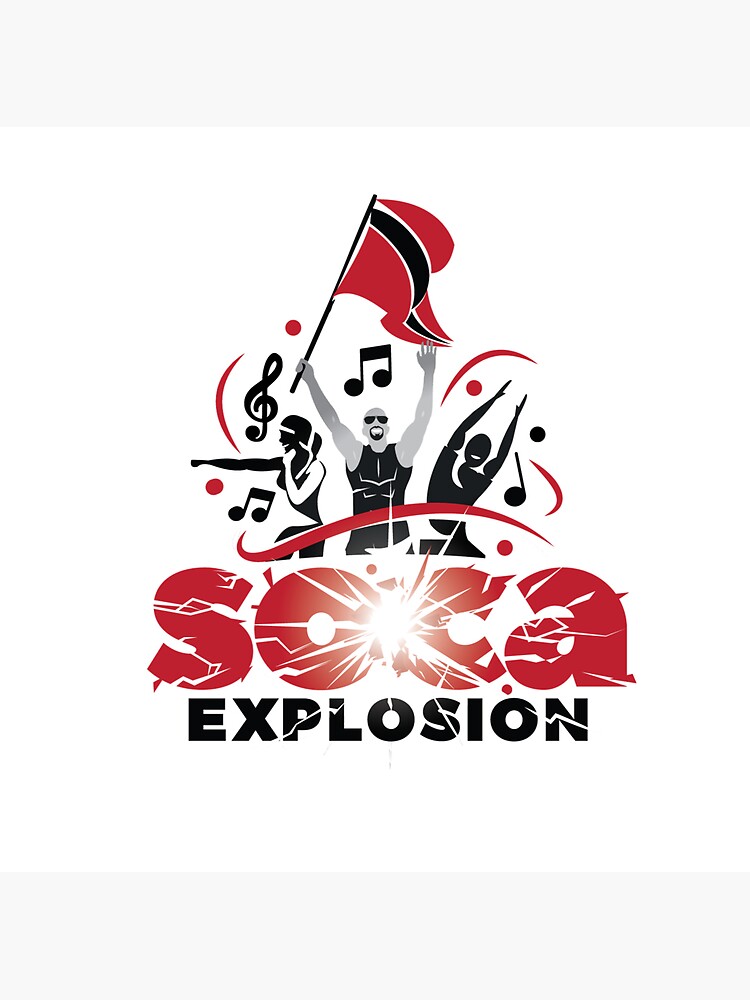 "Soca Explosion Merchandise" Sticker for Sale by TriniMashupp | Redbubble