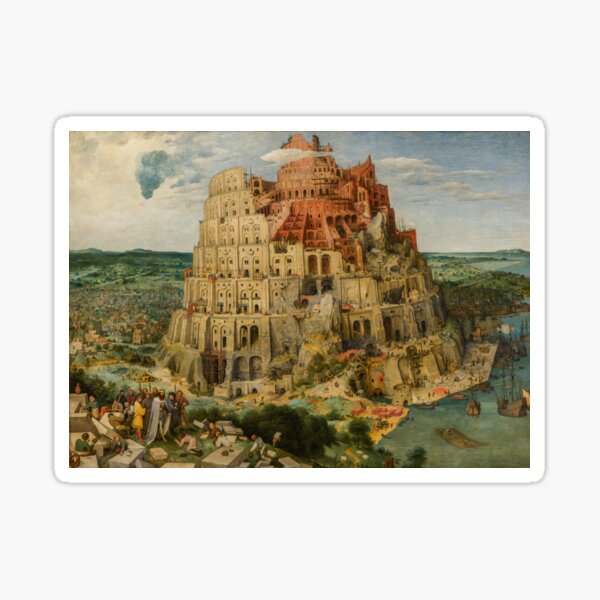 "Pieter Bruegel the Elder - The (Great) Tower of Babel" Sticker by A-I ...