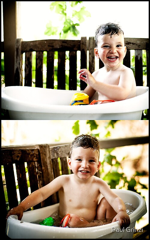 "Henry outside bathtime" by Paul Grinzi | Redbubble