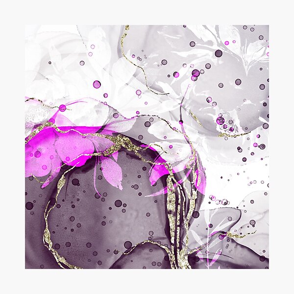 "Amethyst Geode, Alcohol Ink Background. Alina Liss Design ...