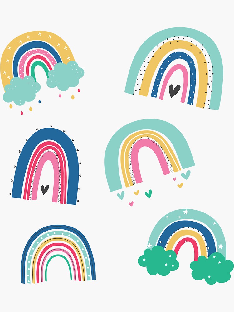 "Pastel Rainbow Pack" Sticker for Sale by UtterlyPastel | Redbubble