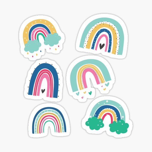 "Pastel Rainbow Pack" Sticker for Sale by UtterlyPastel | Redbubble