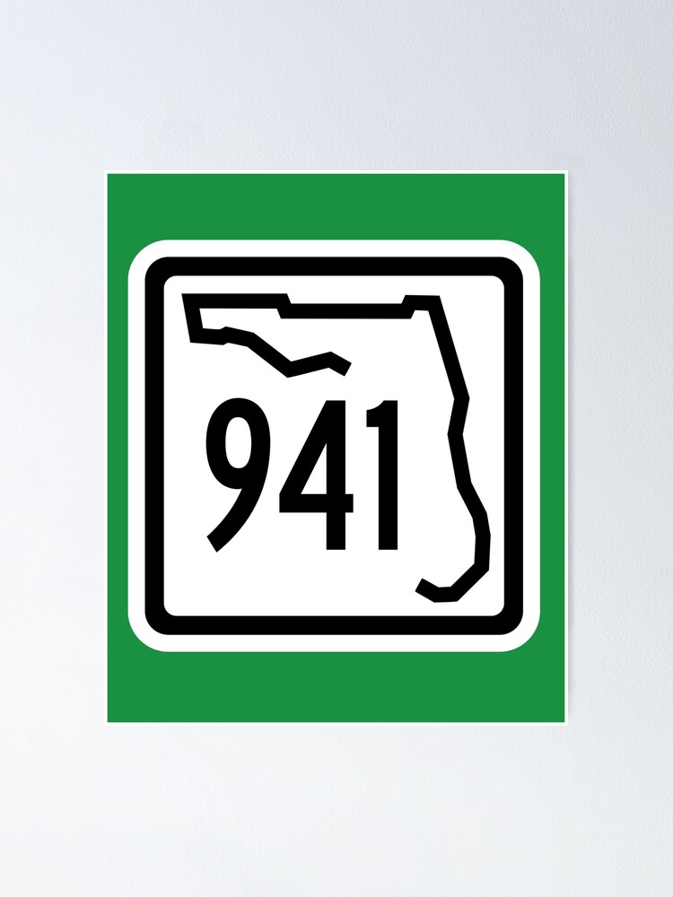 Póster «Florida State Route 941 (Código de área)» de SRnAC | Redbubble