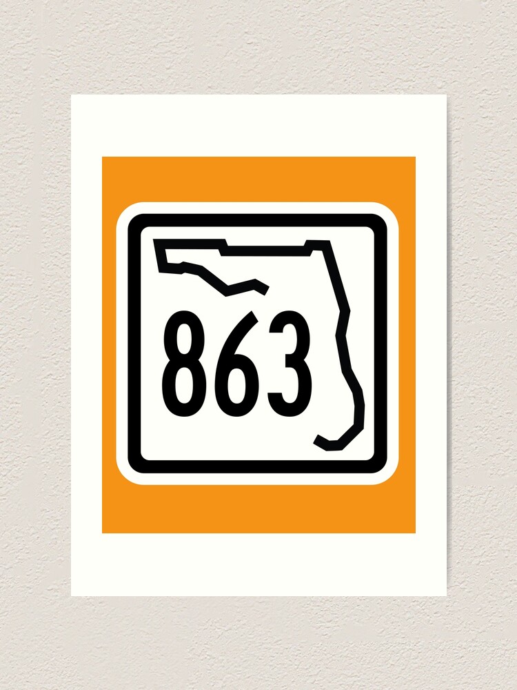 "Florida State Route 863 (Area Code 863)" Art Print by SRnAC | Redbubble