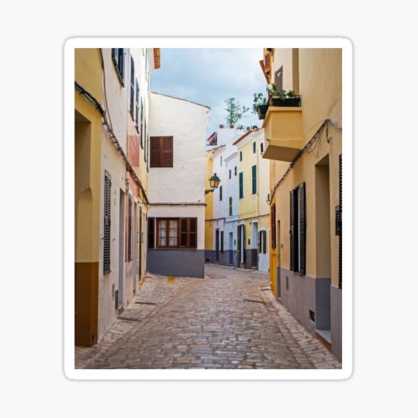 " pretty Binibeca spanish Houses Art Print, the white town of Menorca ...