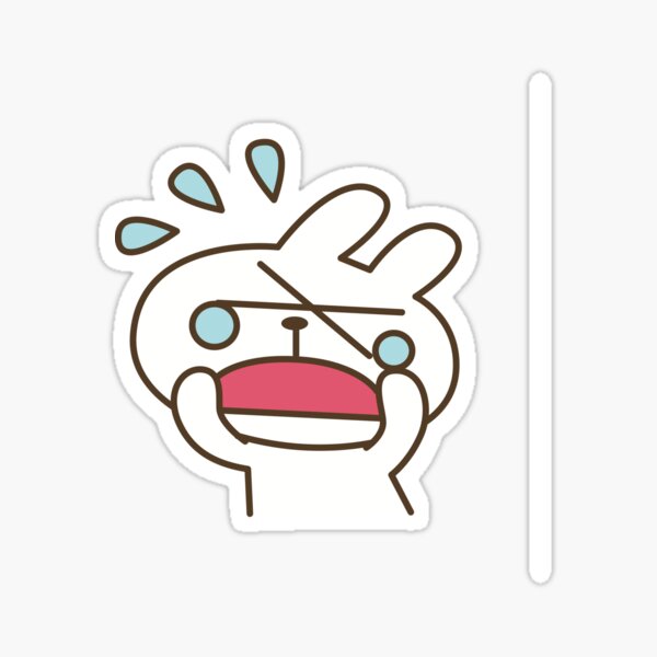 Crying Rabbit Stickers | Redbubble