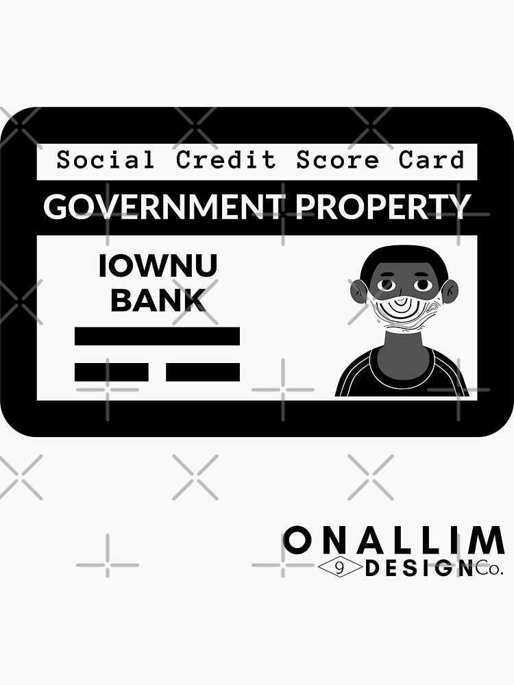 "Social Credit Score Card" Sticker by Onallim | Redbubble
