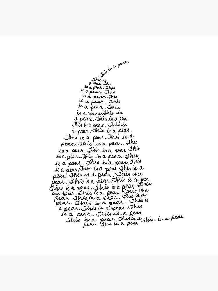"Pear Typography Quirky Drawing Text" Photographic Print for Sale by ...