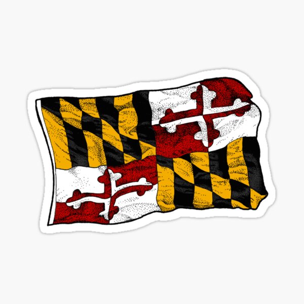 "Maryland Flag" Sticker by Eweglein | Redbubble
