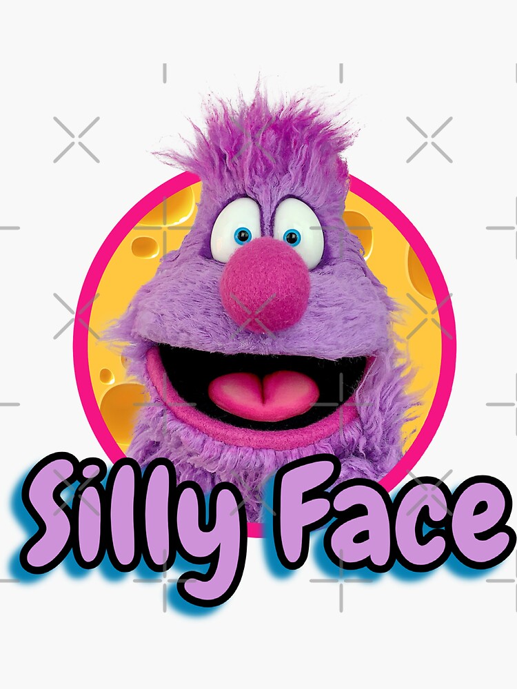 "SILLY FACE" Sticker for Sale by Unspirations | Redbubble