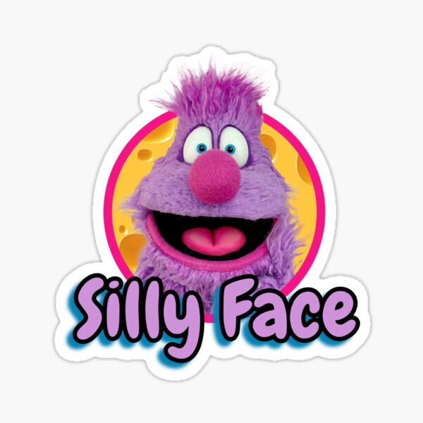 "SILLY FACE" Sticker for Sale by Unspirations | Redbubble