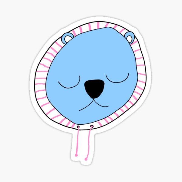 "Ryna's Sleepy Blue Bear" Sticker for Sale by Sokudoku13 | Redbubble
