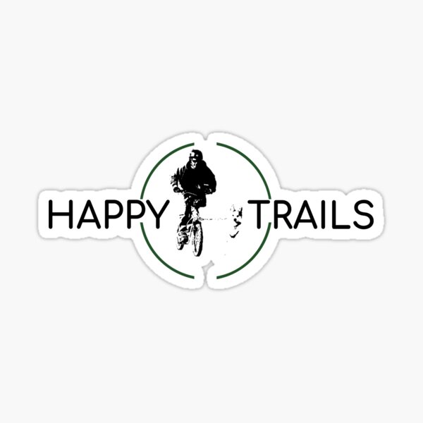 "Happy Trails! Dog Scootering, Dog Sledding, Urban Mushing" Sticker for ...